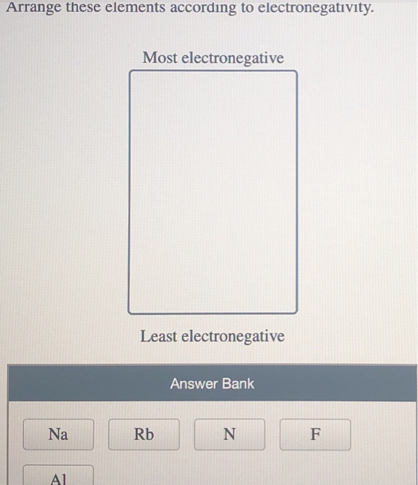 Solved Identify the more electronegative atom of this pair. | Chegg.com Solved Identify the more electronegative atom of this pair. | Chegg.com