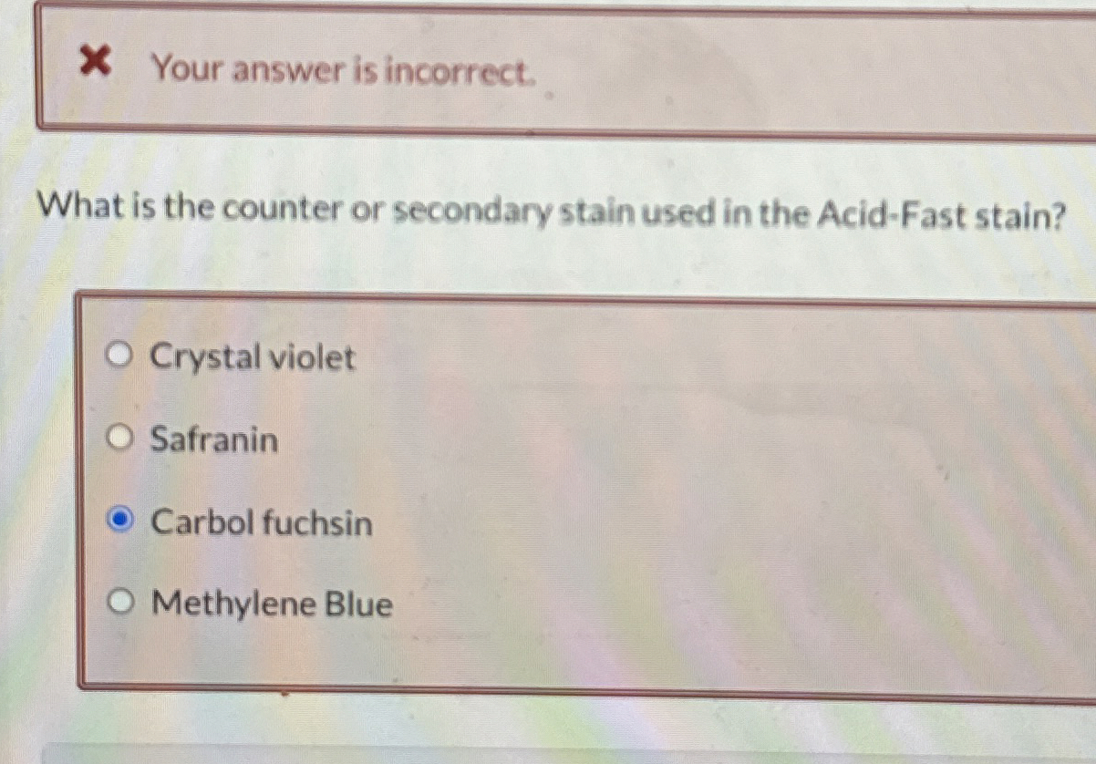 Solved X Your answer is incorrect.What is the counter or | Chegg.com