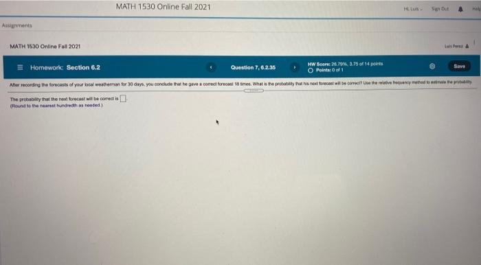 Solved MATH 1530 Online Fall 2021 HU Sonu HA Assignments | Chegg.com