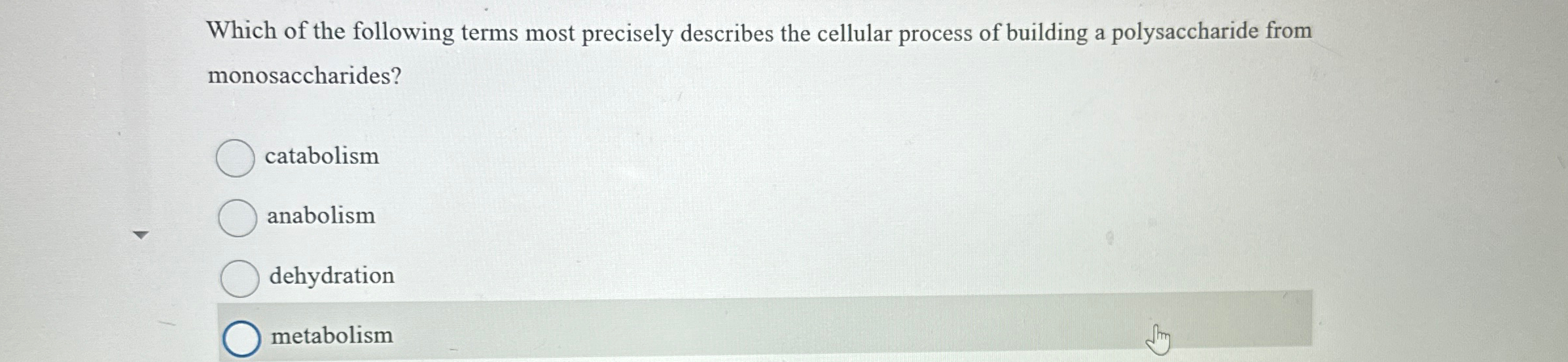Solved Which of the following terms most precisely describes | Chegg.com