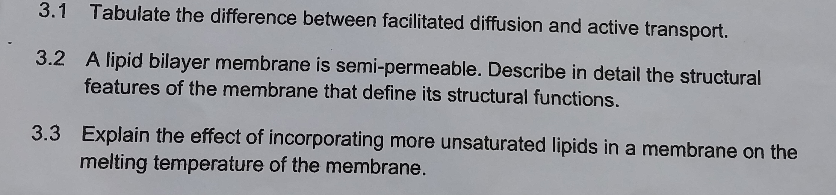 Solved 3.1 ﻿Tabulate the difference between facilitated | Chegg.com