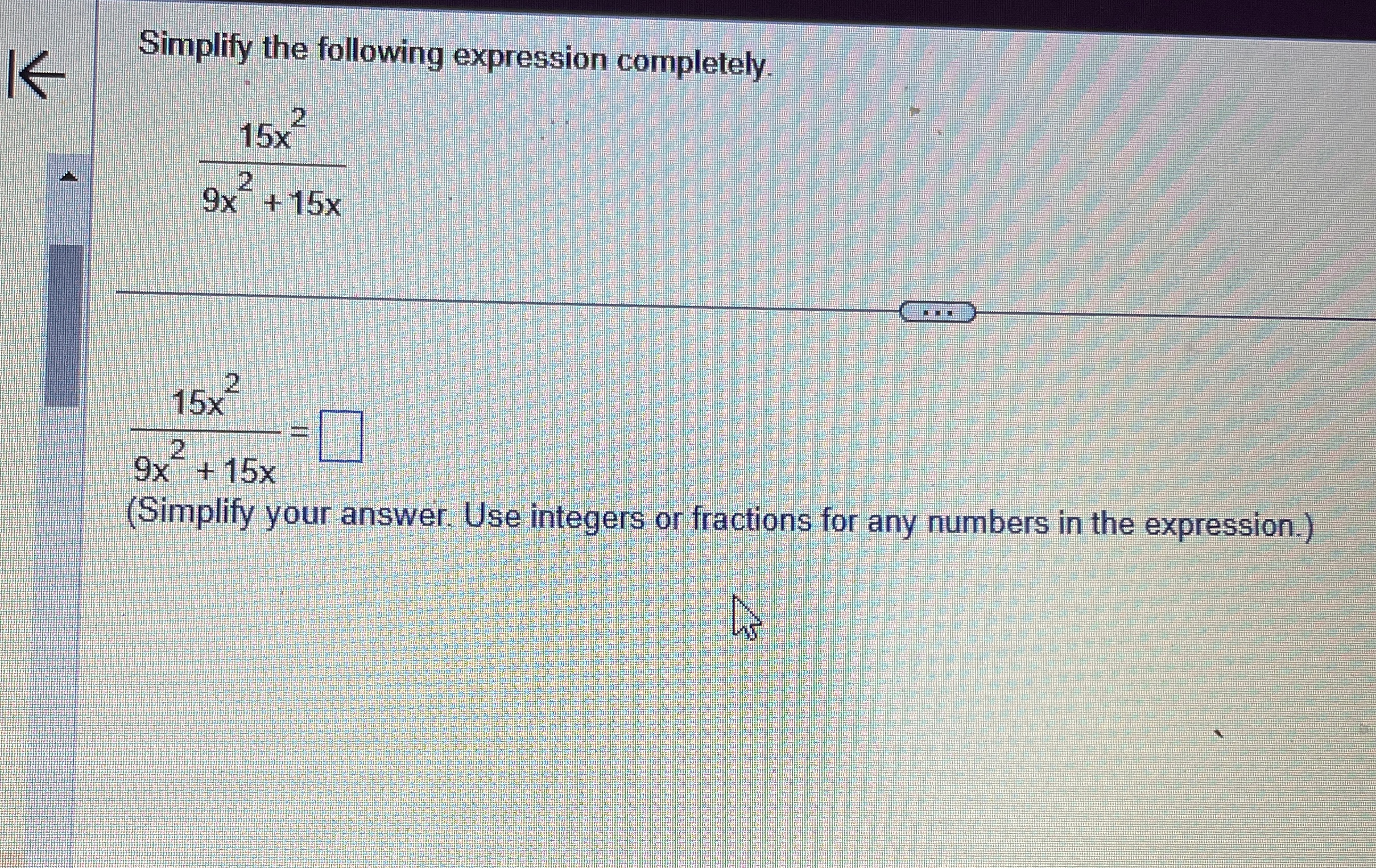 Solved Simplify the following expression | Chegg.com