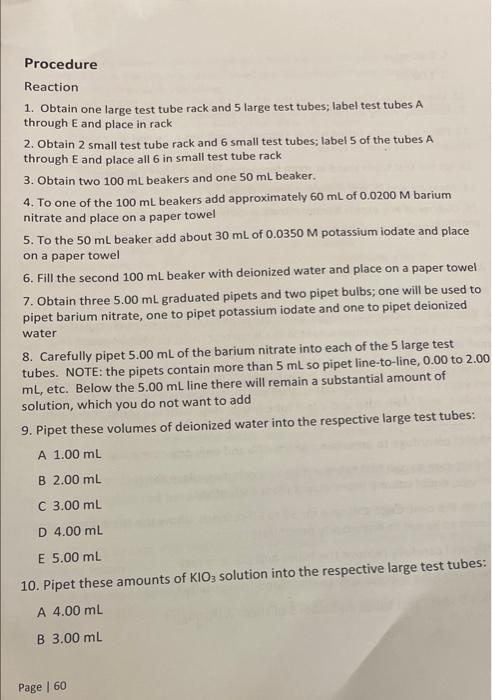 Lab #5 Determination of the Solubility Product for | Chegg.com