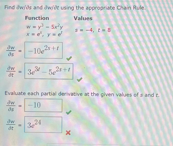 Solved Find aw/as and aw/at using the appropriate Chain | Chegg.com