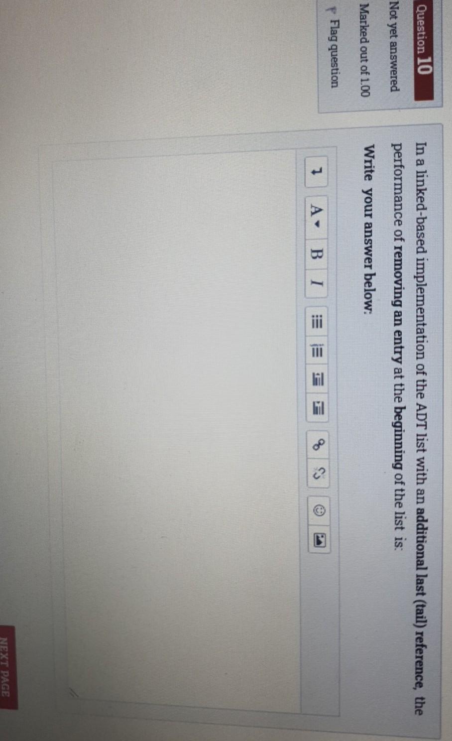 Solved Question 10 In a linked-based implementation of the | Chegg.com
