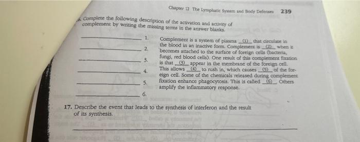 Solved Specific (Adaptive) Body Defenses: The Immune System | Chegg.com