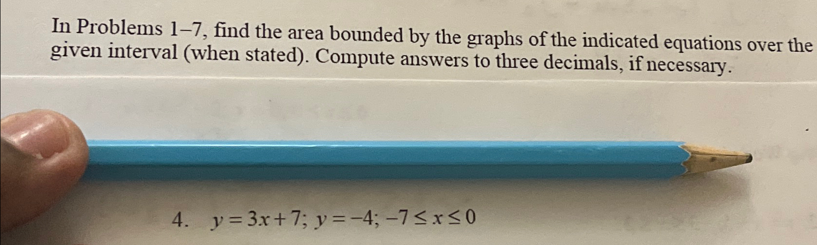 Solved In Problems 1-7, ﻿find the area bounded by the graphs | Chegg.com
