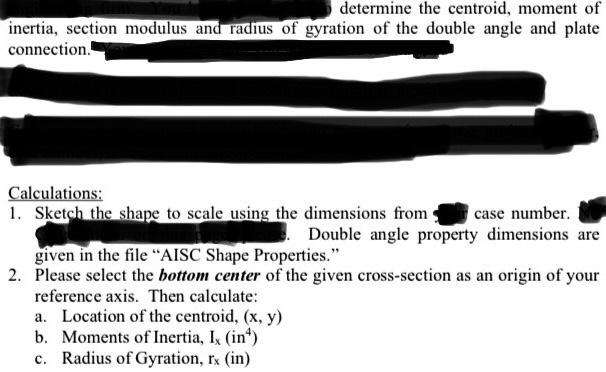 Solved determine the centroid, moment of inertia, section | Chegg.com