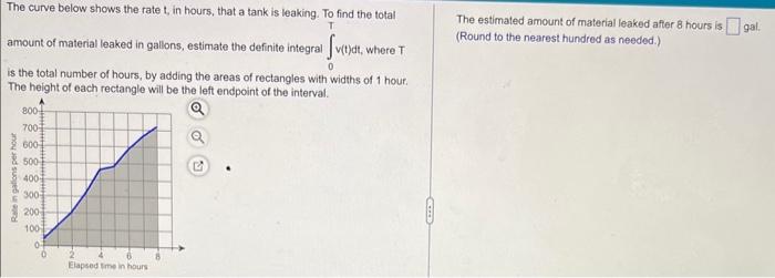 Solved The curve below shows the rate t, in hours, that a | Chegg.com