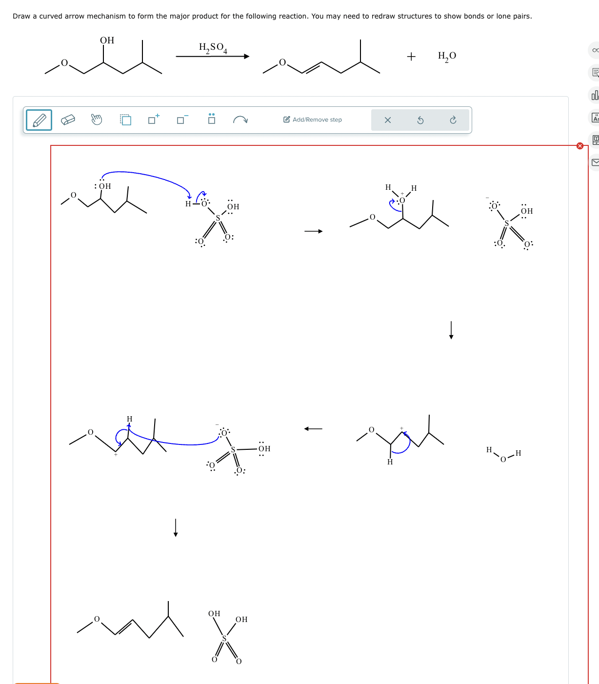 Solved Draw a curved arrow mechanism to form the major | Chegg.com