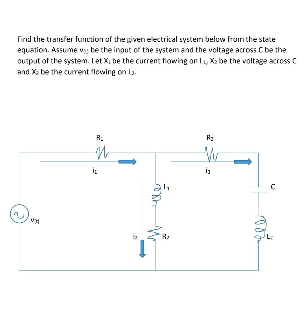 Solved Find the transfer function of the given electrical | Chegg.com