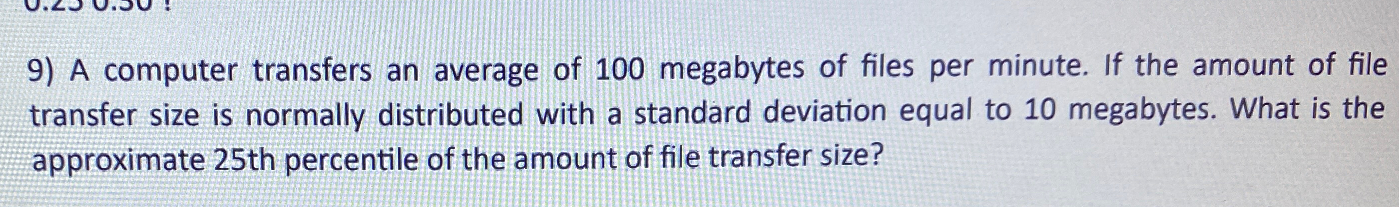 A Computer Transfers An Average Of 100 ﻿megabytes Of