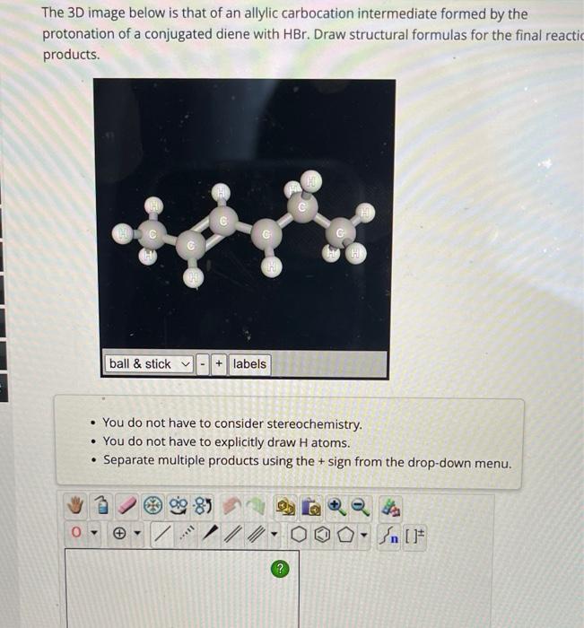 Solved The 3D image below is that of an allylic carbocation | Chegg.com