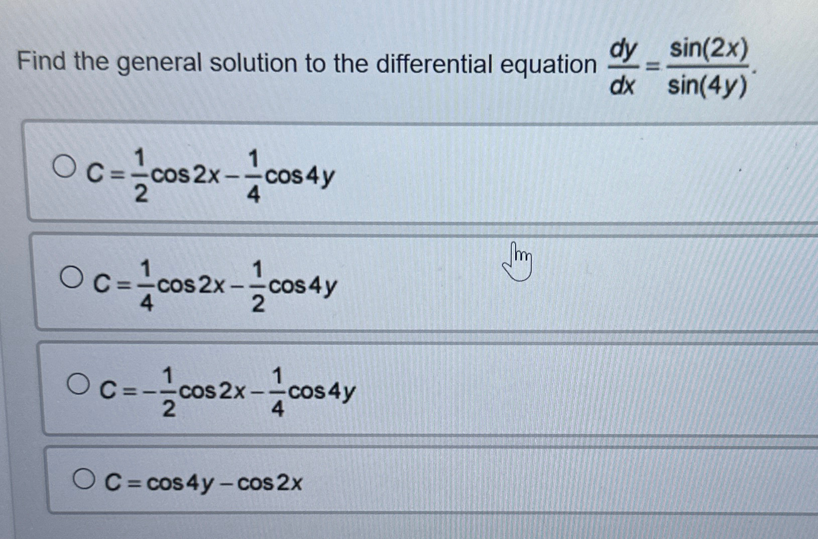 Solved Find the general solution to the differential | Chegg.com