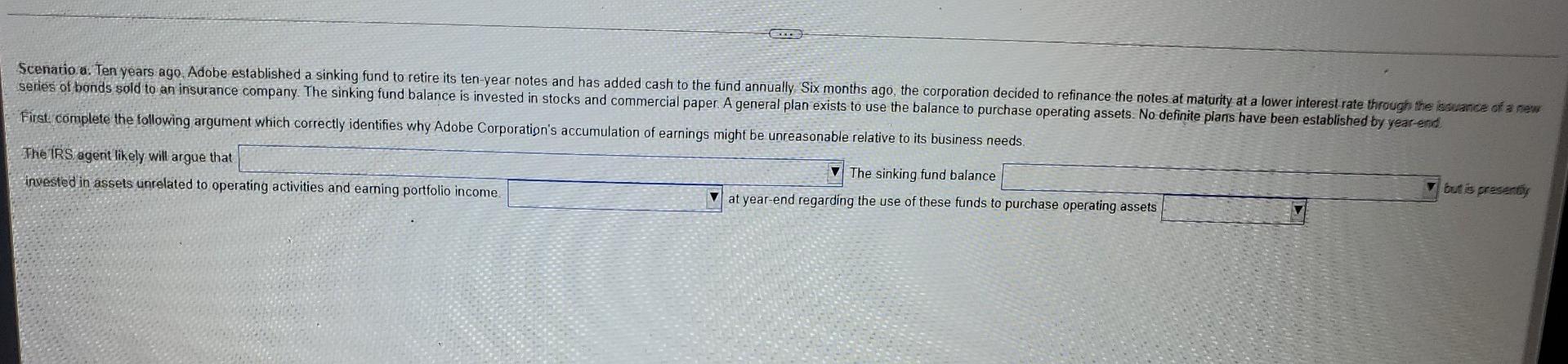 Requirement In each of the following scenarios | Chegg.com