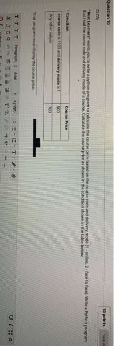 Solved Question 10 10 points Save A CLO3: "Best Learners | Chegg.com