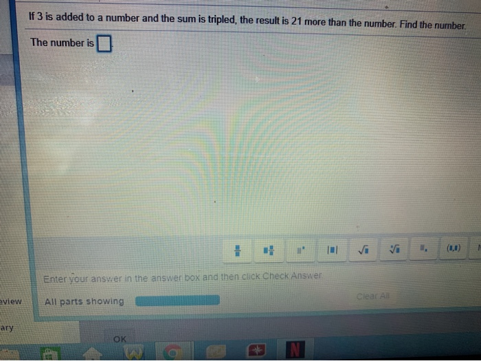 Solved If 3 is added to a number and the sum is tripled, the | Chegg.com