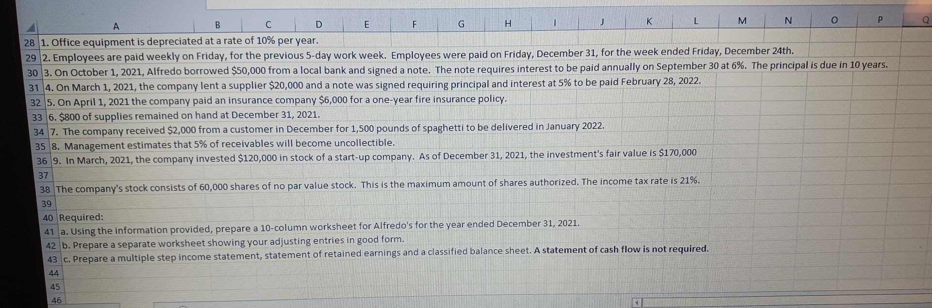 Solved 27 Information necessary to prepare the year-end | Chegg.com