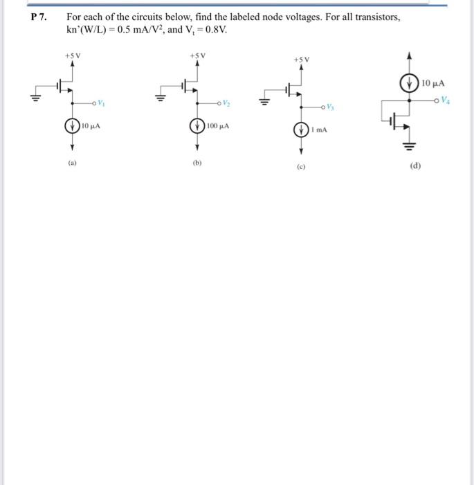 Solved For each of the circuits below, find the labeled node | Chegg.com