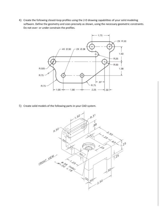 Solved 4) Create the following closed-loop profiles using | Chegg.com