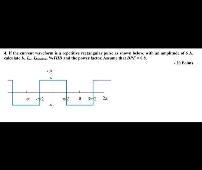 Solved 4. If the current waveform is a repetitive | Chegg.com