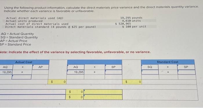Solved Using the following product information, calculate | Chegg.com