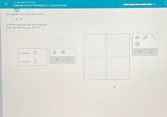Solved O LINES AND FUNCTIONS Graphing a line by first | Chegg.com