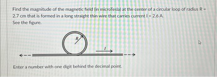 Solved Find the magnitude of the magnetic field (in | Chegg.com