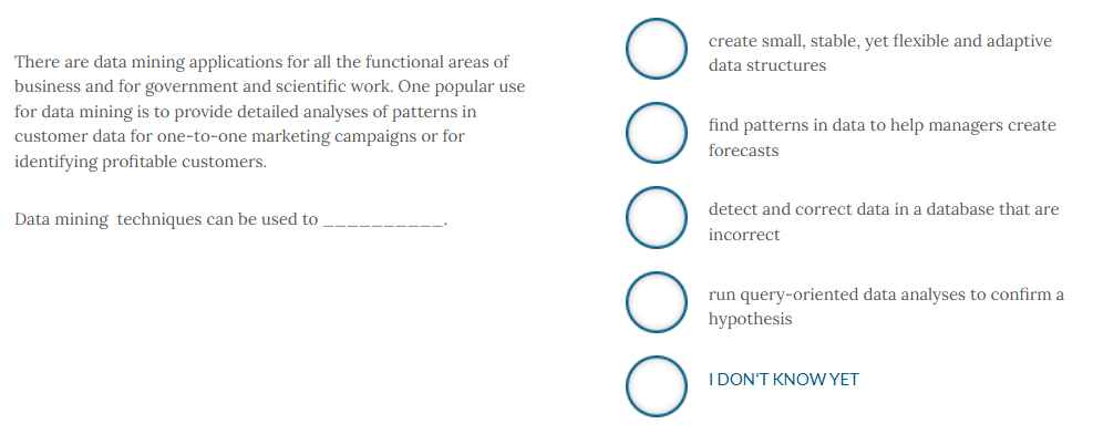 Solved There are data mining applications for all the | Chegg.com