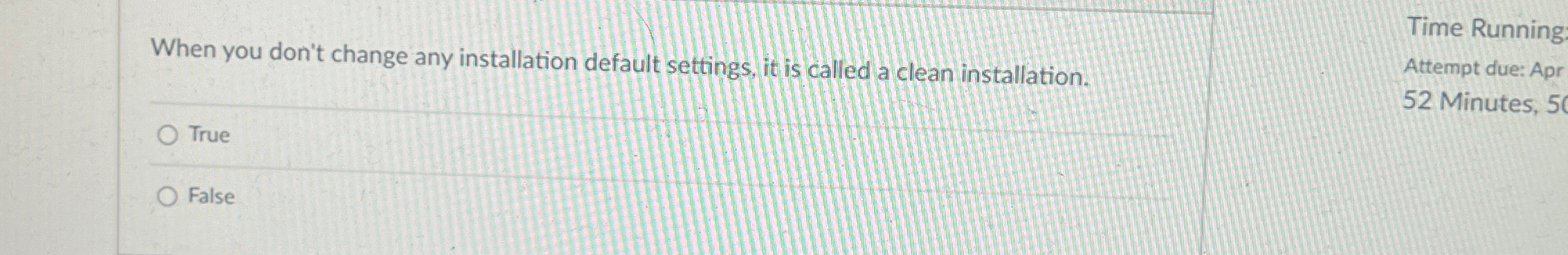 Solved When you don't change any installation default | Chegg.com