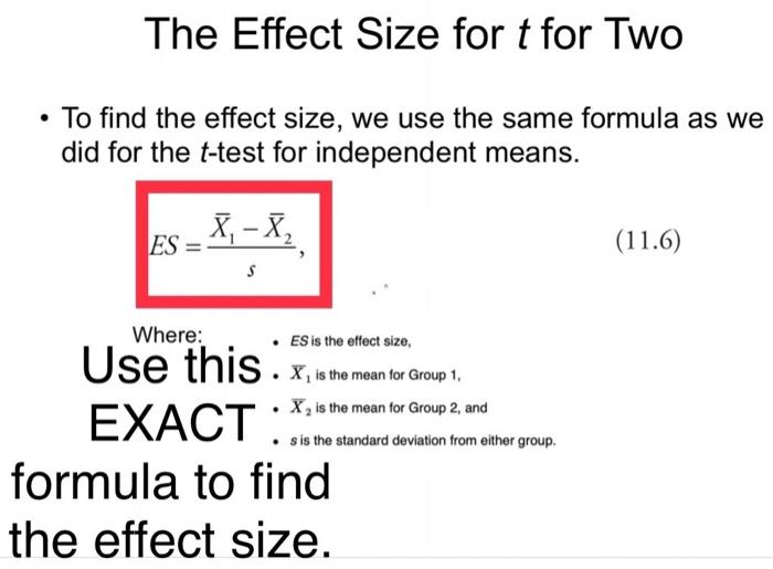 Solved Do Study B. Use the EXACT effect size and g ratio | Chegg.com