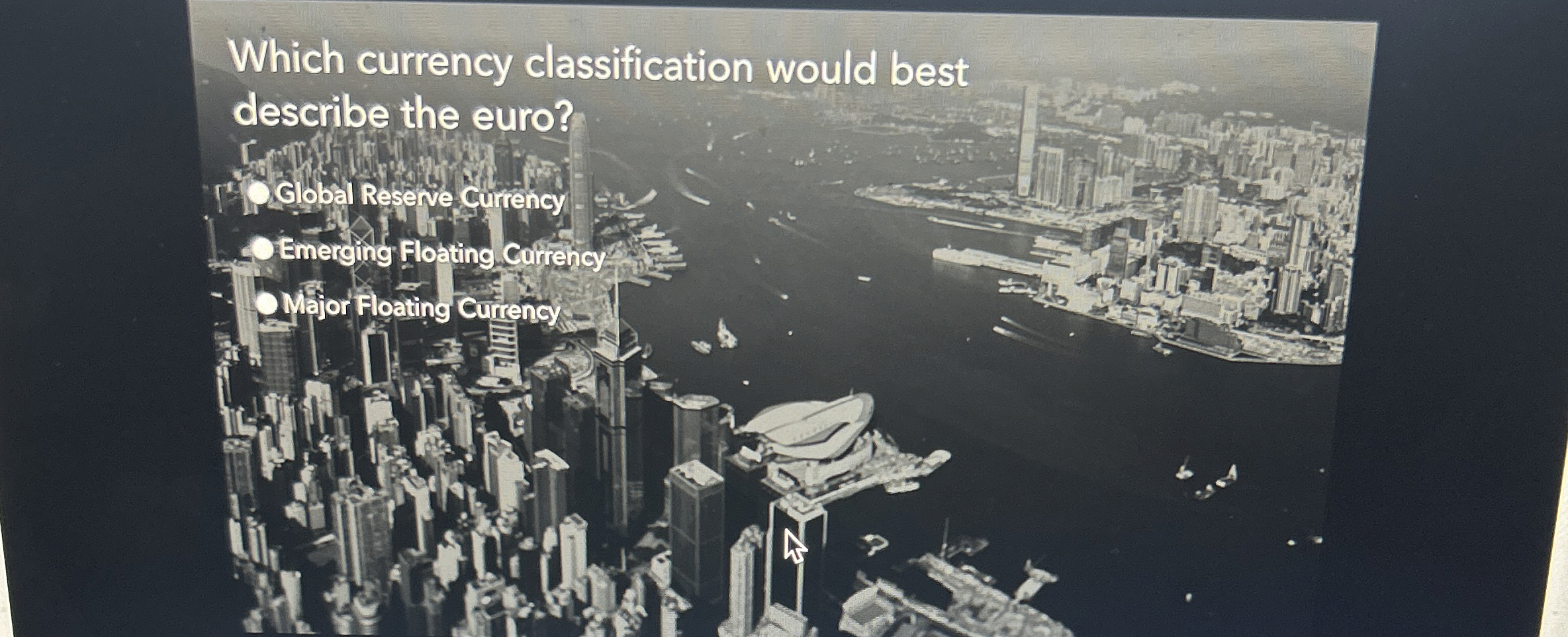 Solved Which currency classification would best describe the | Chegg.com