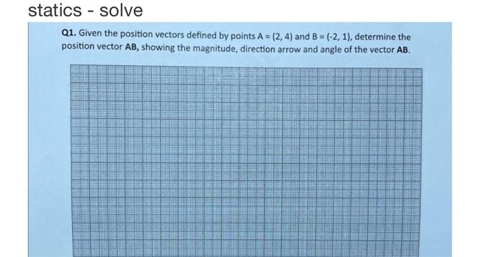 Solved Q1. Given the position vectors defined by points | Chegg.com