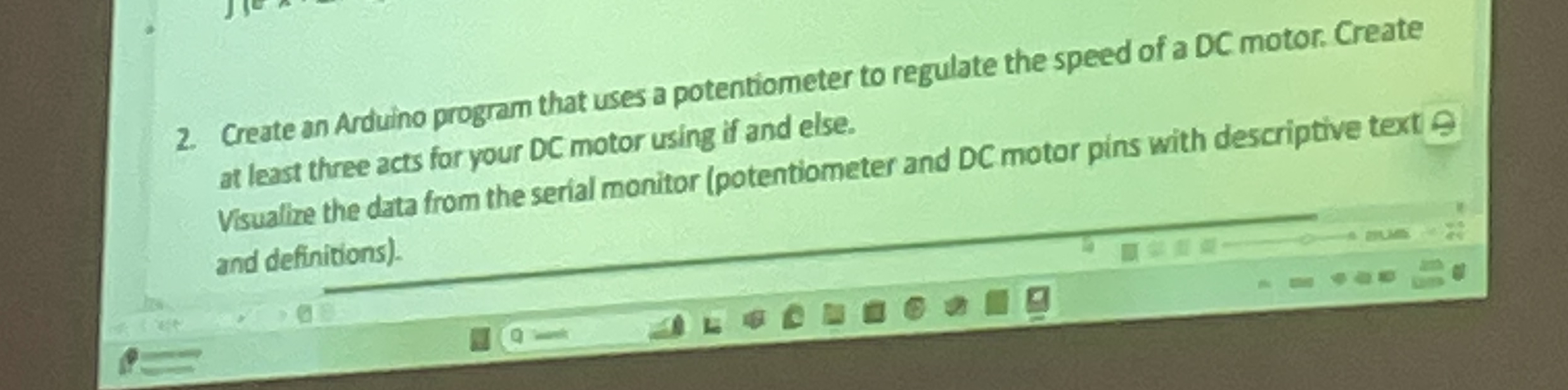 Solved Create an Arduino program that uses a potentiometer | Chegg.com