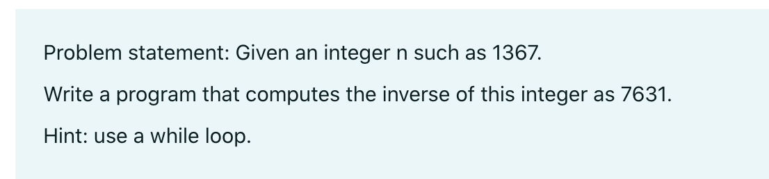 Solved Problem Statement Given An Integer N Such As 7560