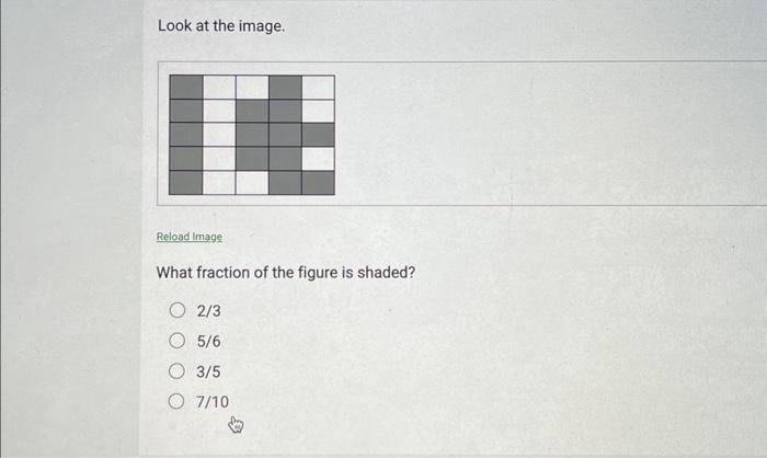Solved Look at the image. Reload Image What fraction of the | Chegg.com