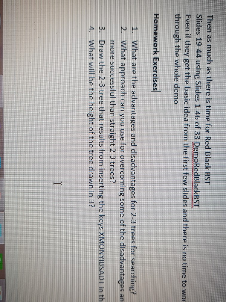 Then as much as there is time for Red Black BST | Chegg.com