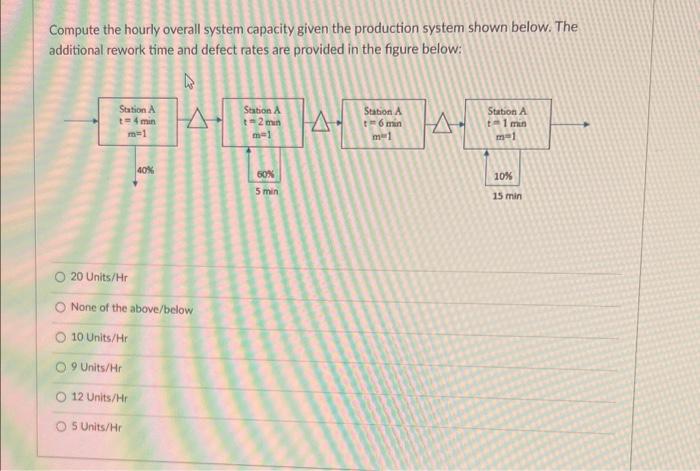 Solved Compute the hourly overall system capacity given the | Chegg.com
