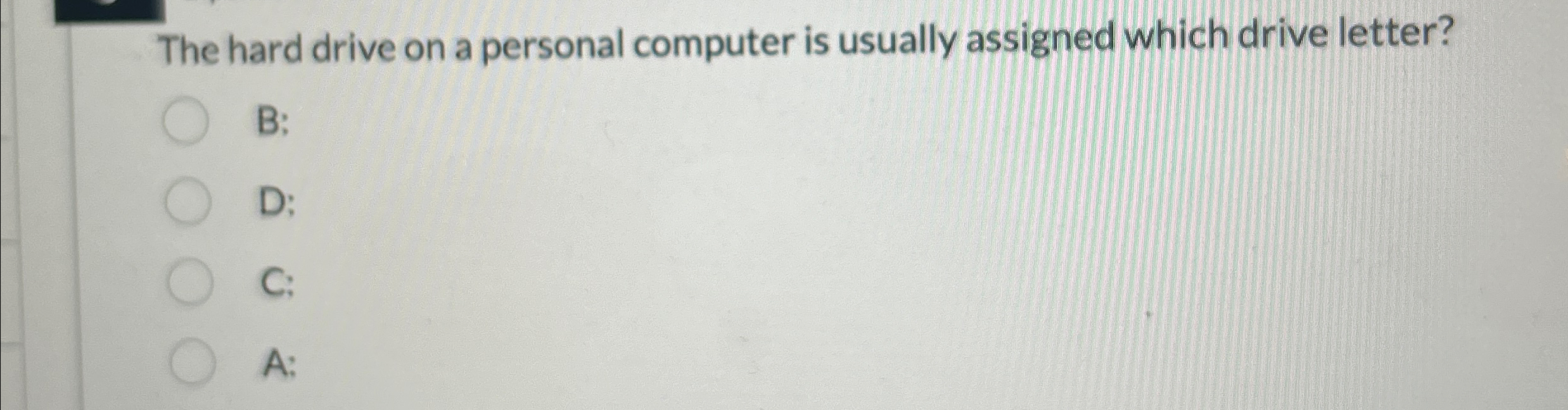 Solved The hard drive on a personal computer is usually | Chegg.com