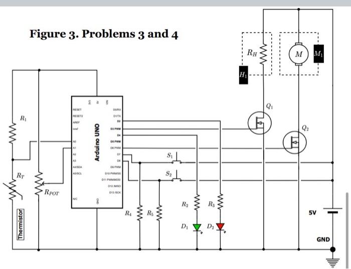 Solved Question 4 You have the Arduino circuit in Fig. 3. | Chegg.com