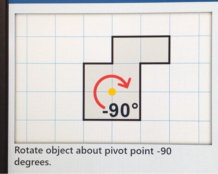 Solved -90° Rotate object about pivot point -90 degrees. | Chegg.com