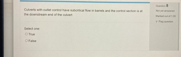 Solved Question 6 Drop (grade control) structure is used to | Chegg.com
