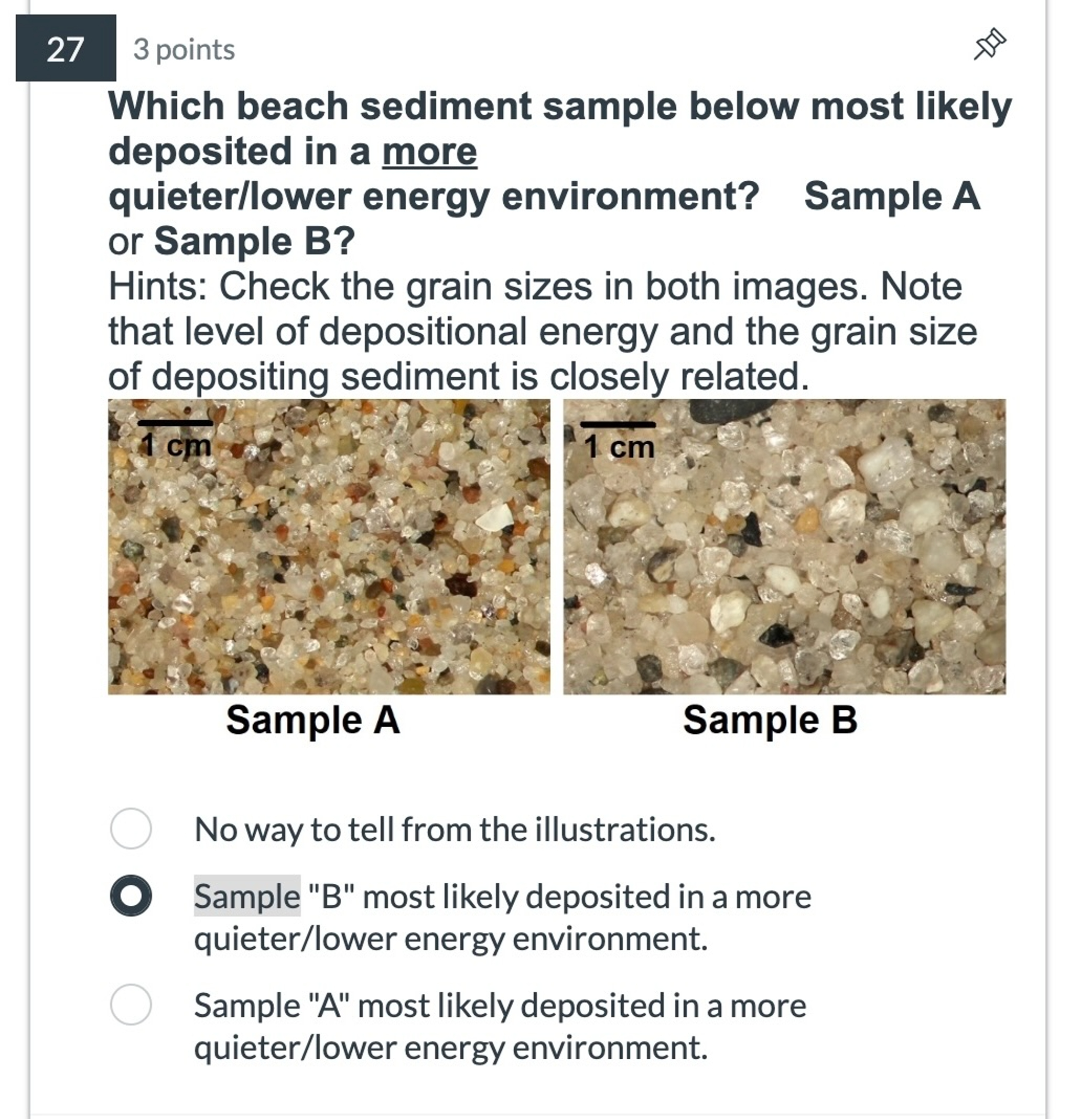 Solved Which beach sediment sample below most likely | Chegg.com