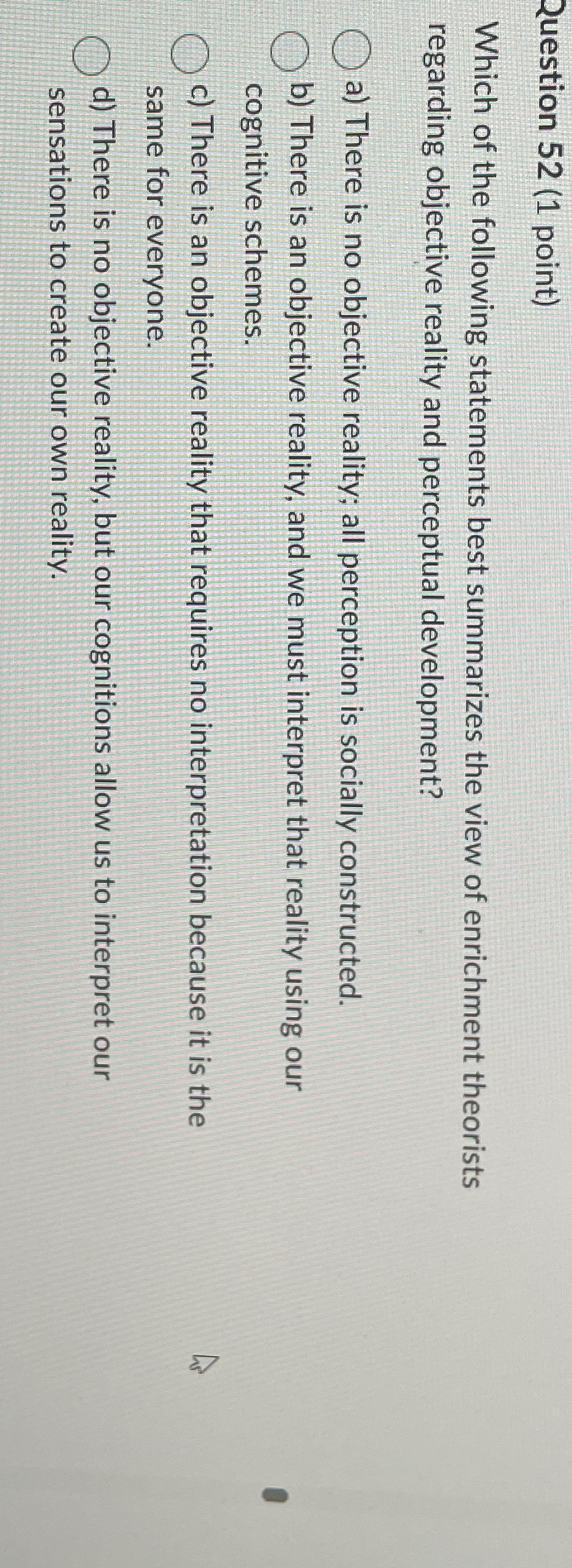 Solved Question 52 (1 ﻿point)Which of the following | Chegg.com