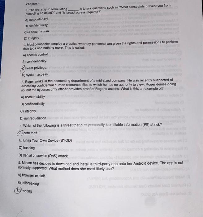 Solved Chapter 4 1. The first step in formulating is to ask | Chegg.com