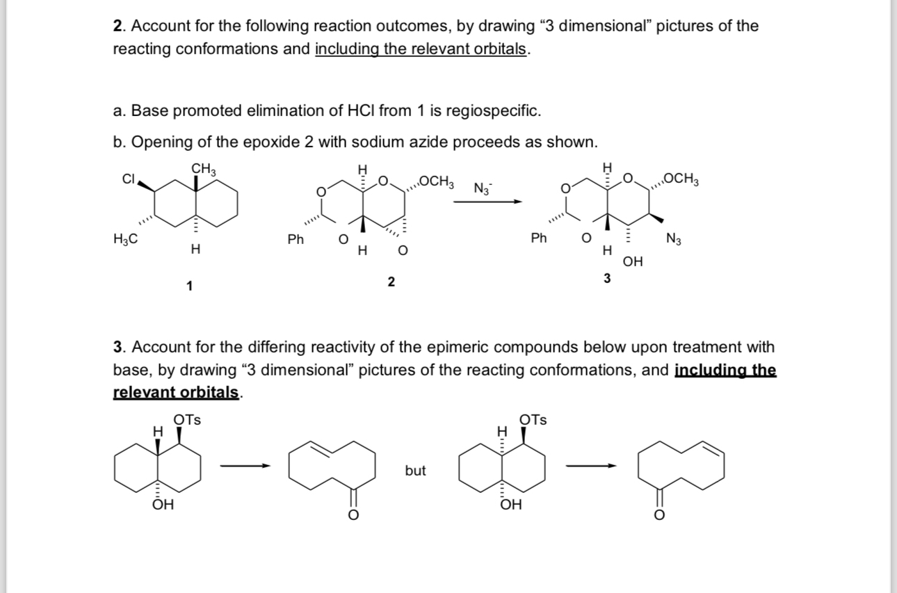 Solved Account for the following reaction outcomes, by | Chegg.com