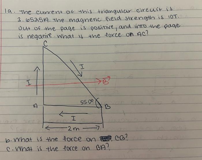 Solved 1a. The current of this triangular circuit is | Chegg.com
