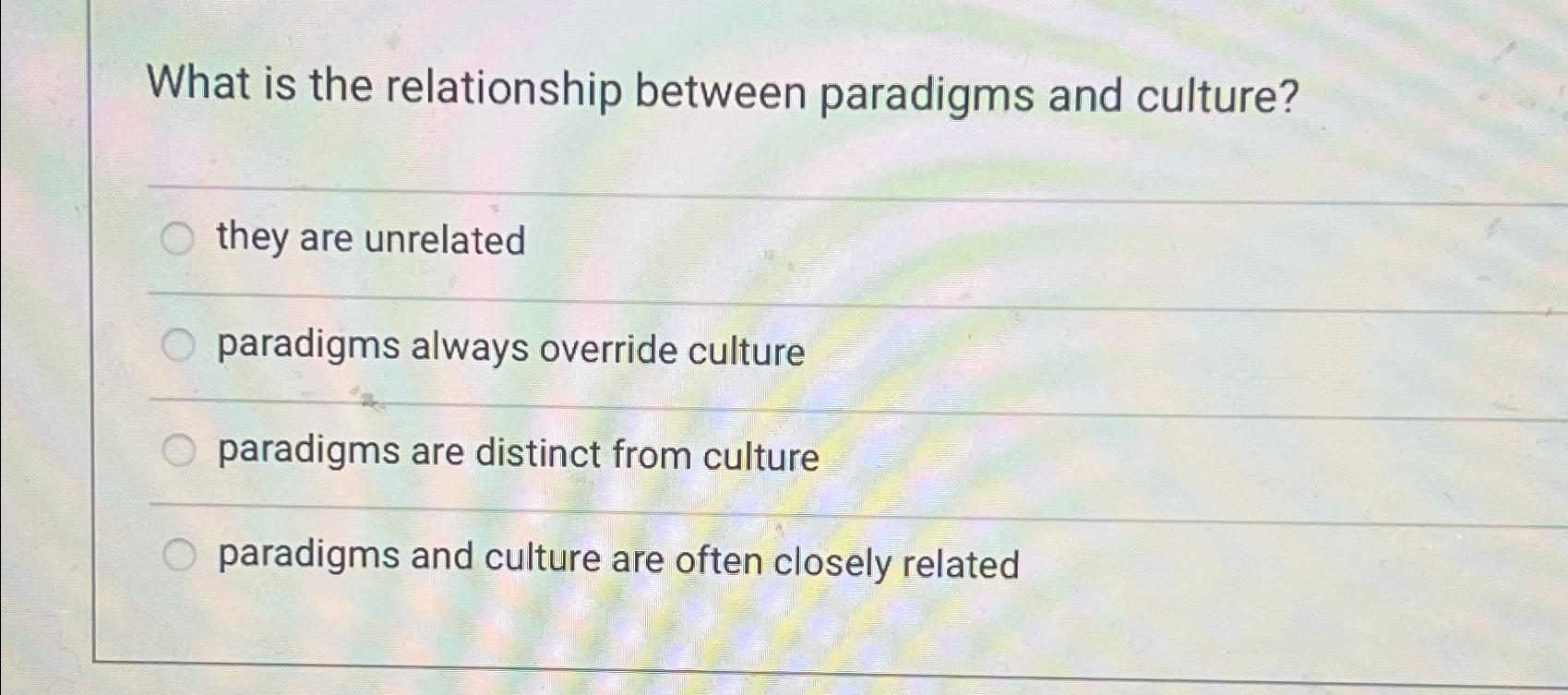Solved What is the relationship between paradigms and | Chegg.com