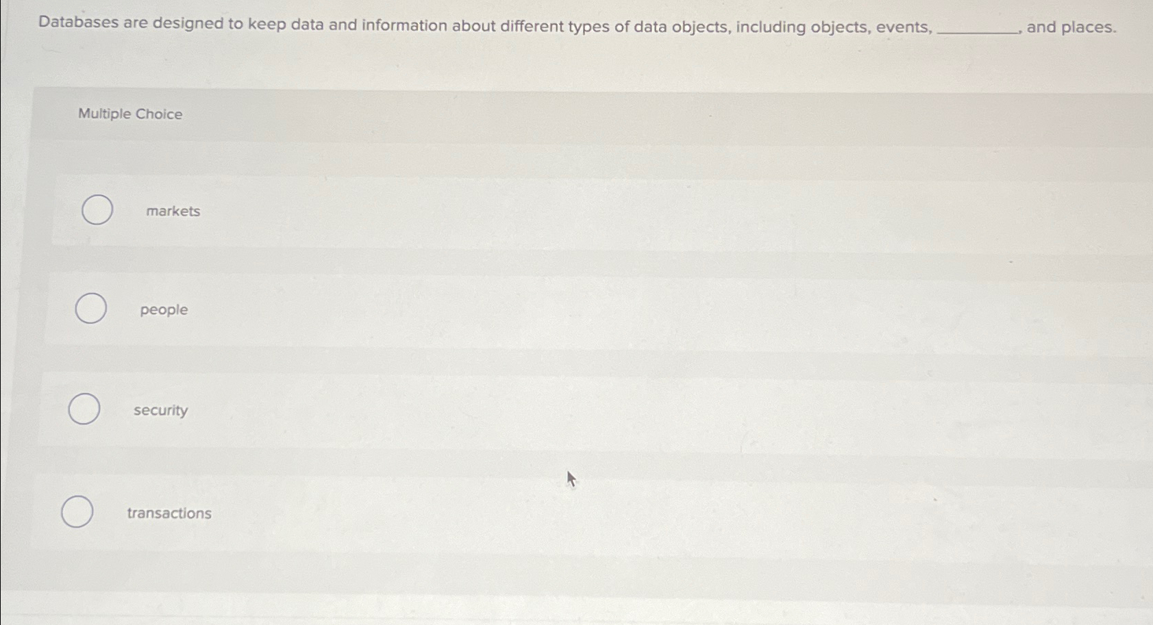 Solved Databases are designed to keep data and information | Chegg.com