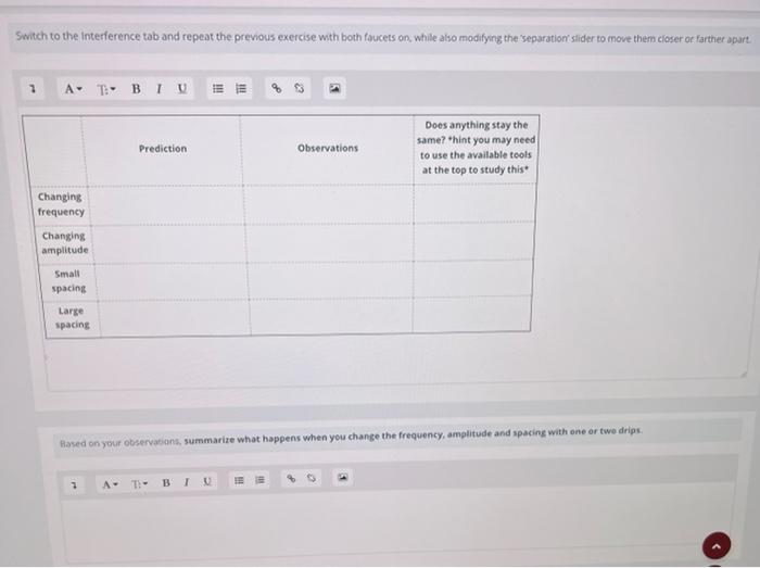 Solved Open the Wave Interference PhET simulation. On the | Chegg.com